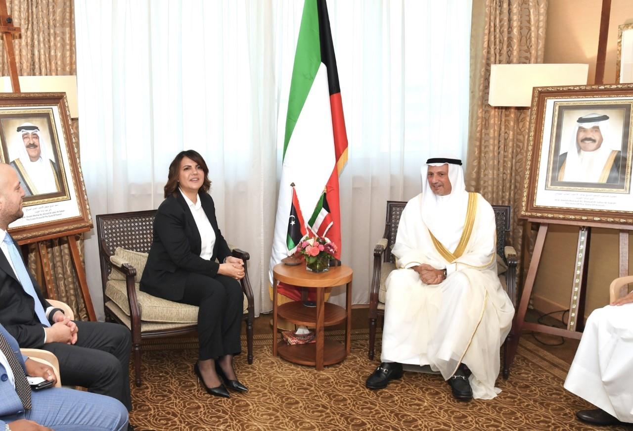 الشيخ سالم العبدالله يلتقي وزيرة الخارجية والتعاون الدولي اللي